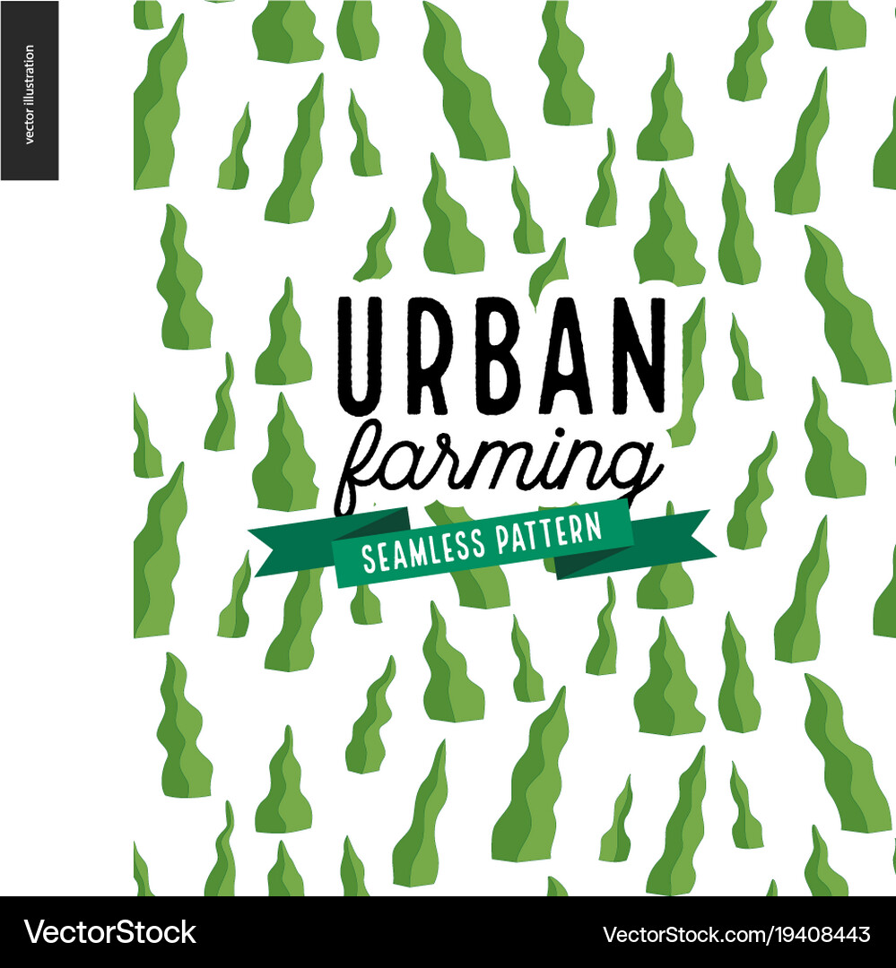 Urban farming and gardening pattern Royalty Free Vector