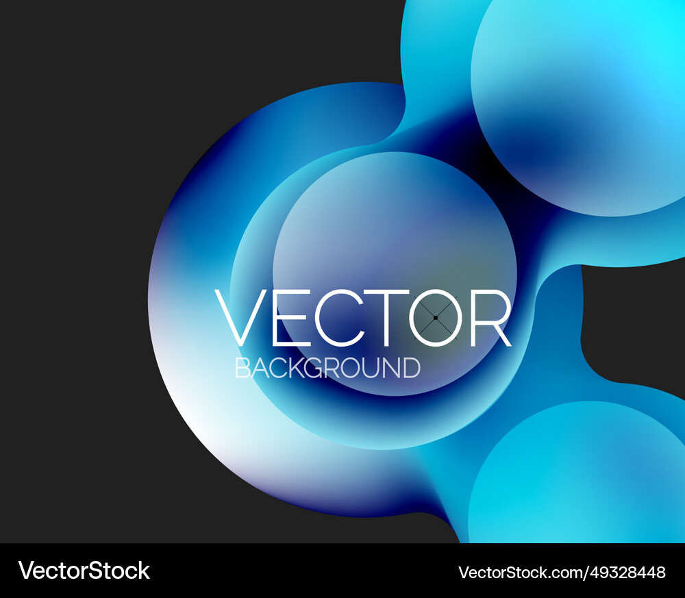 Beautiful flowing round shapes and circles Vector Image