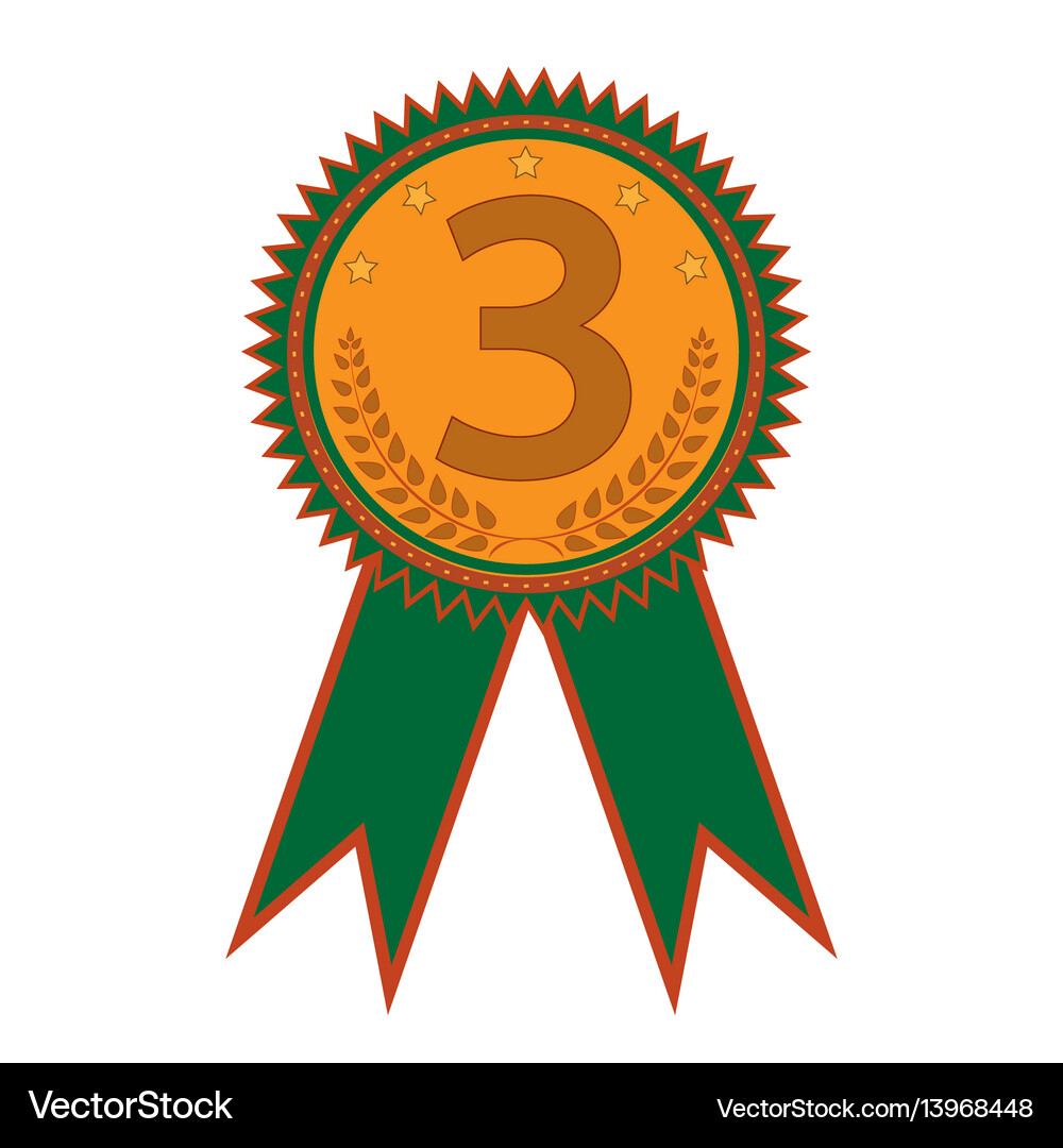 Bronze medal sign 2503 Royalty Free Vector Image