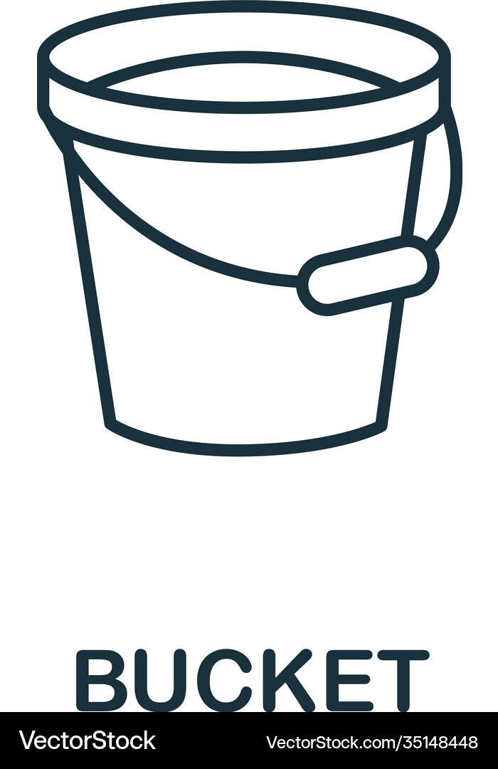 Bucket icon from cleaning collection simple line Vector Image