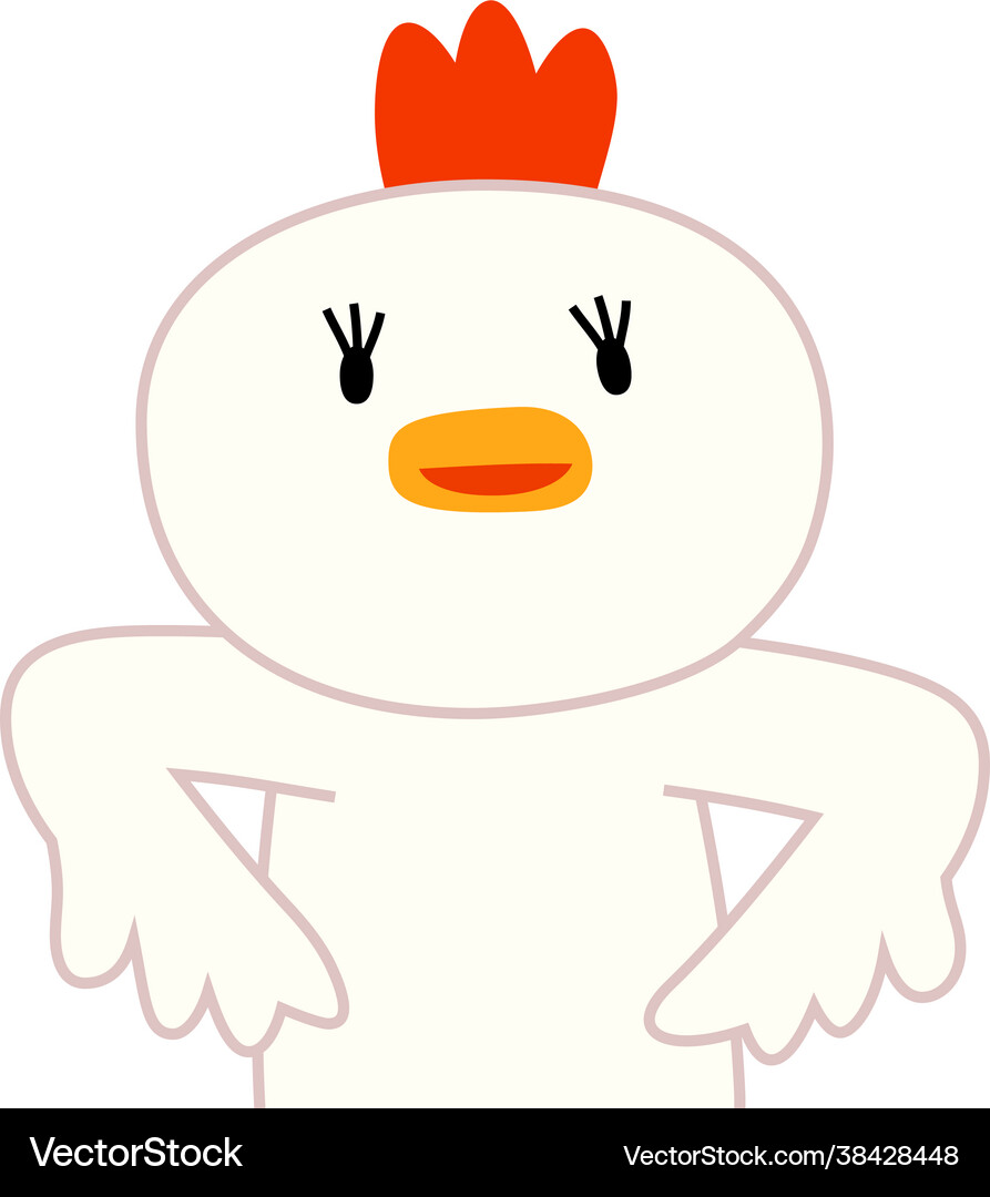 Chicken that guides you pointing your finger Vector Image