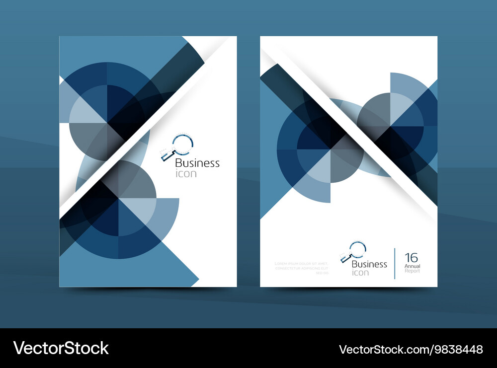Colorful annual report cover Royalty Free Vector Image