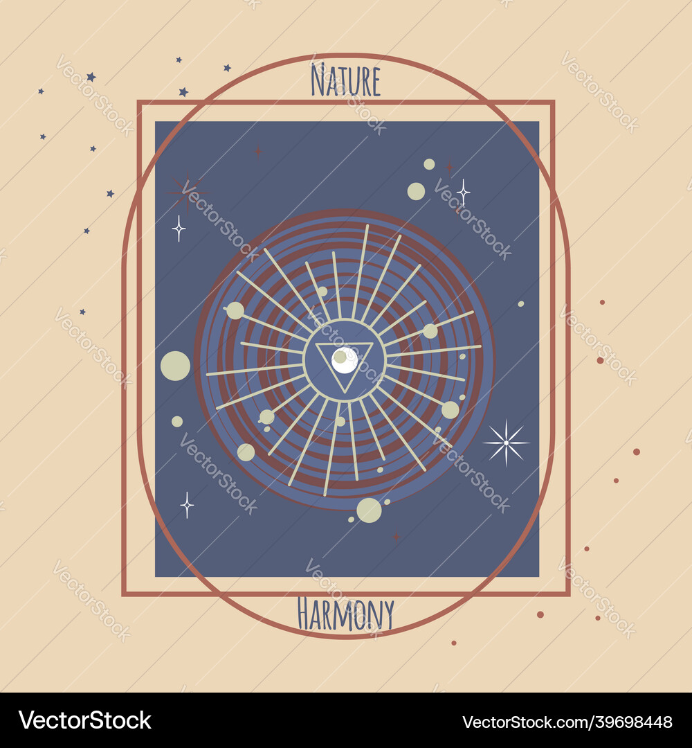 Concept of harmony in nature solar system Vector Image