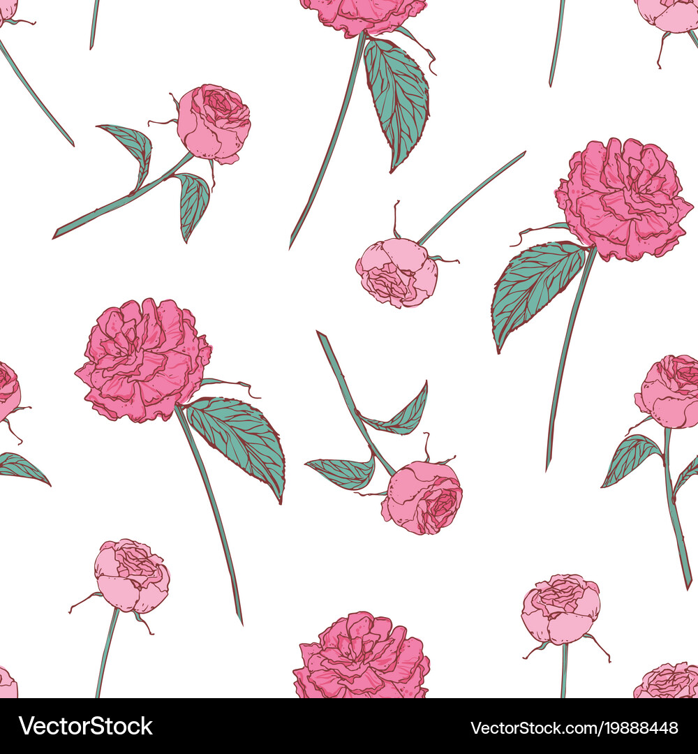 Elegant floral seamless pattern with beautiful Vector Image
