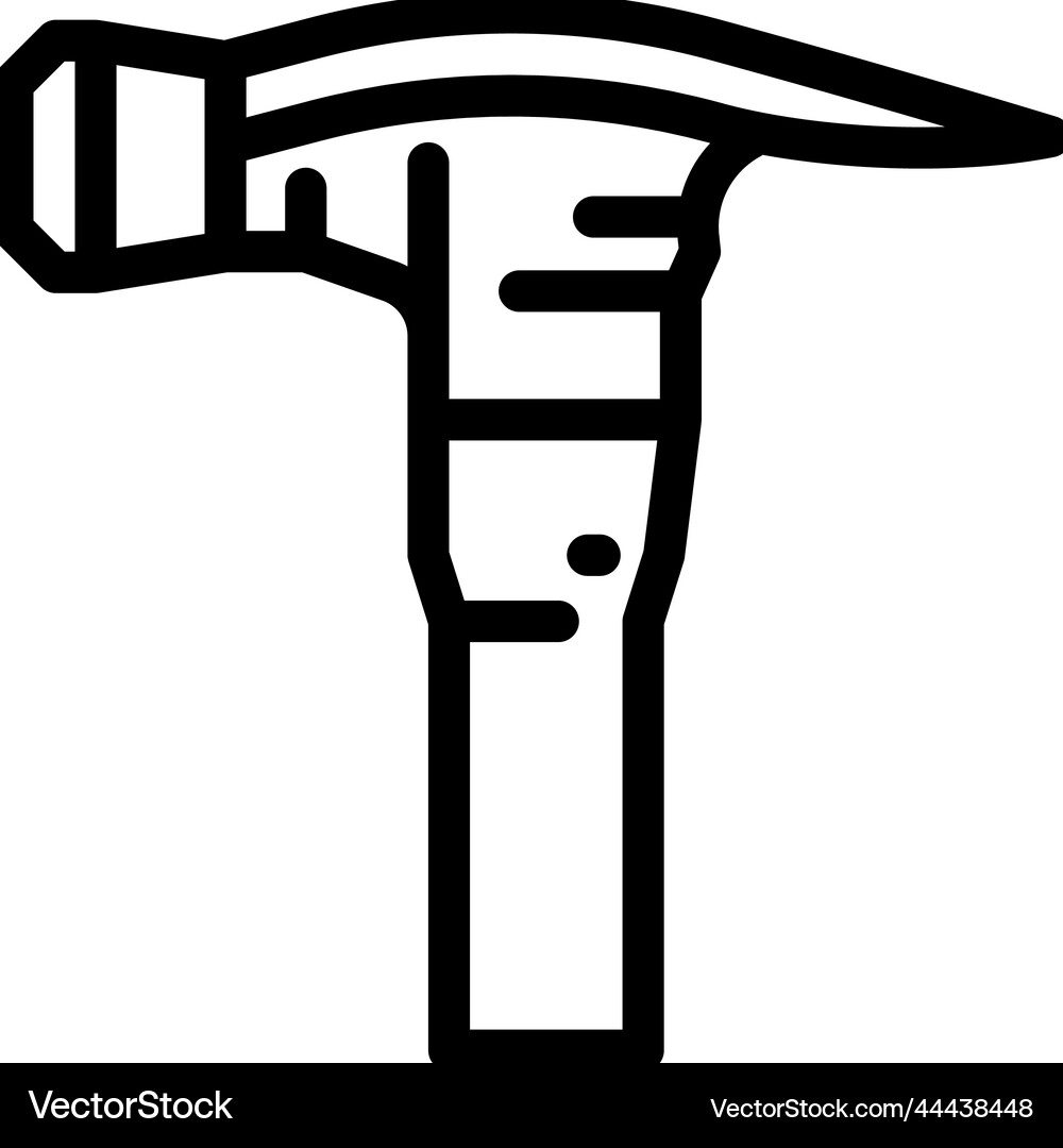 Framing hammer line icon Royalty Free Vector Image