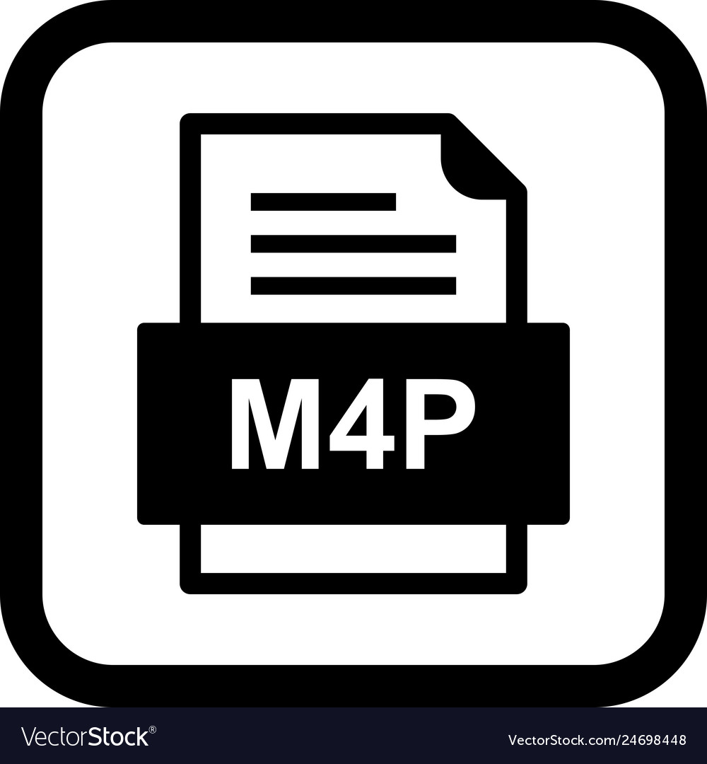 M4p file document icon Royalty Free Vector Image