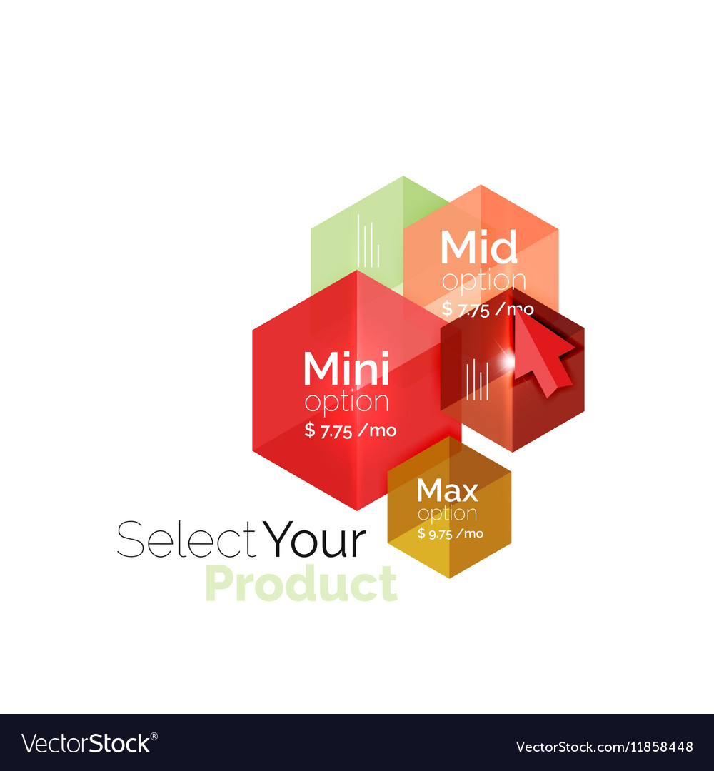 Option select template Royalty Free Vector Image