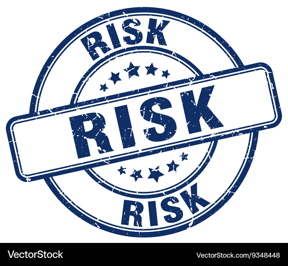 Risk blue grunge round vintage rubber stamp Vector Image