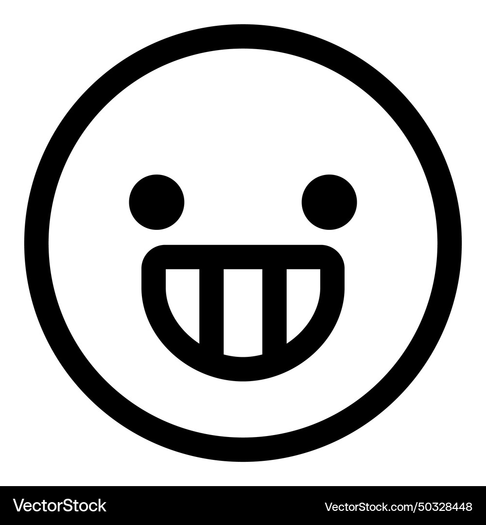 Smile emoji face flat icon isolated on white Vector Image