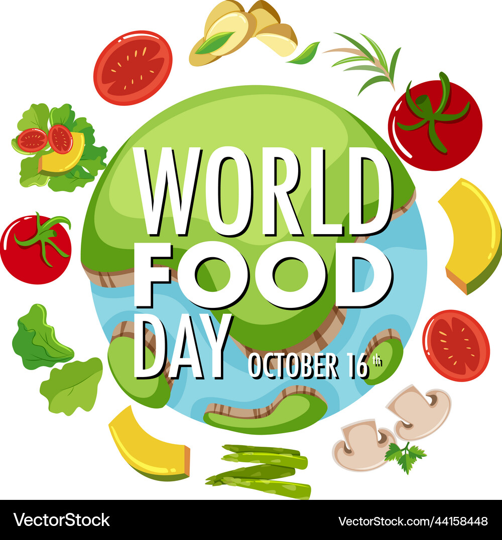 World food day banner design Royalty Free Vector Image