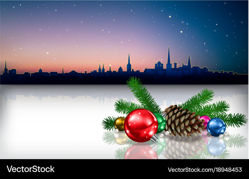 Abstract background with sunrise and silhouette Vector Image