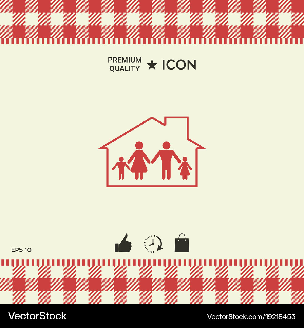 Family home icon Royalty Free Vector Image - VectorStock