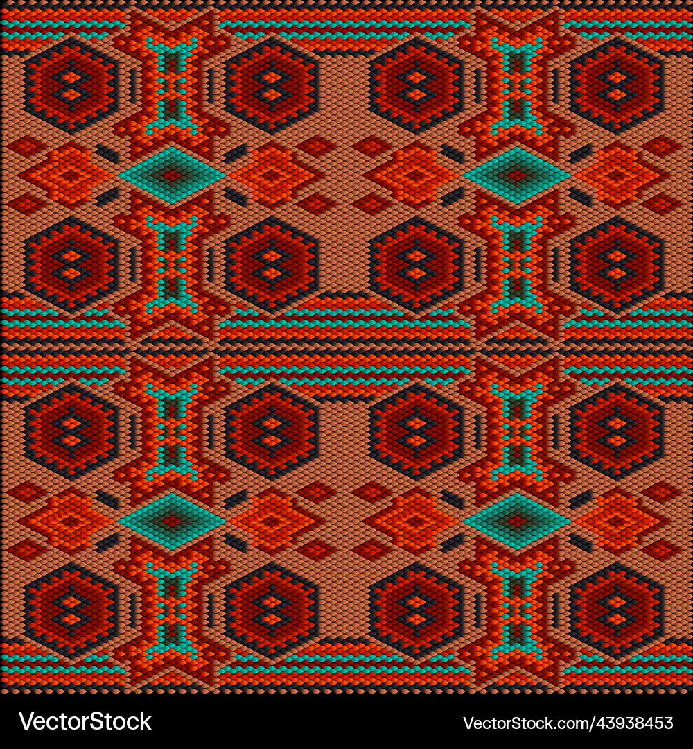 Folk ornament national pattern ethnic embroidery Vector Image