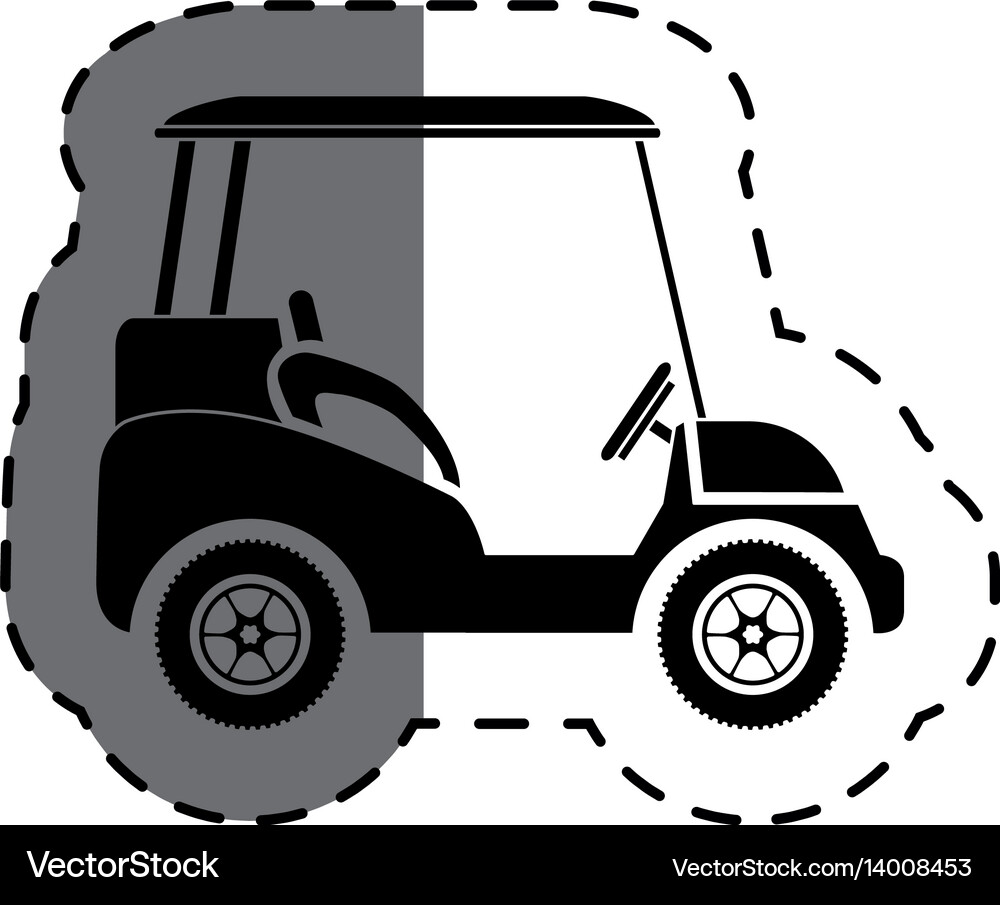 Golf cart isolated icon Royalty Free Vector Image