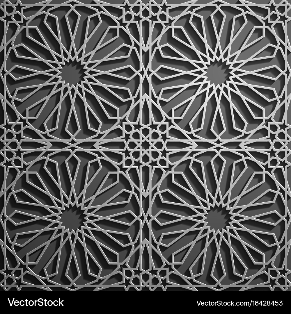 Islamic ornament persian motiff 3d Royalty Free Vector Image