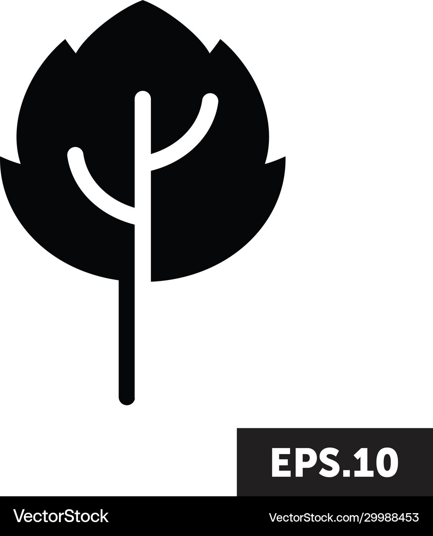 Leaf icon signsymbol Royalty Free Vector Image