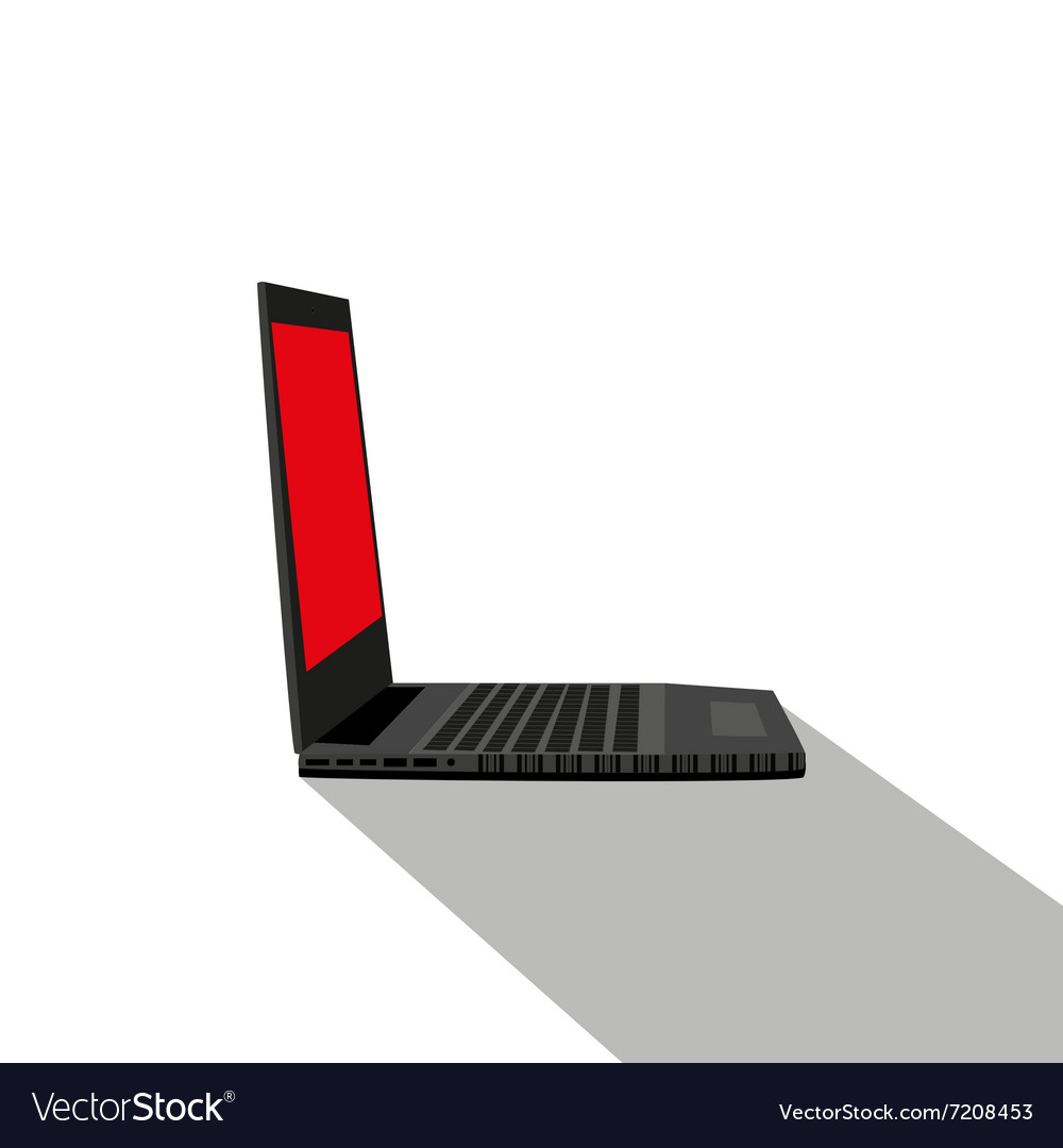 Left Side Computer Notebook Royalty Free Vector Image