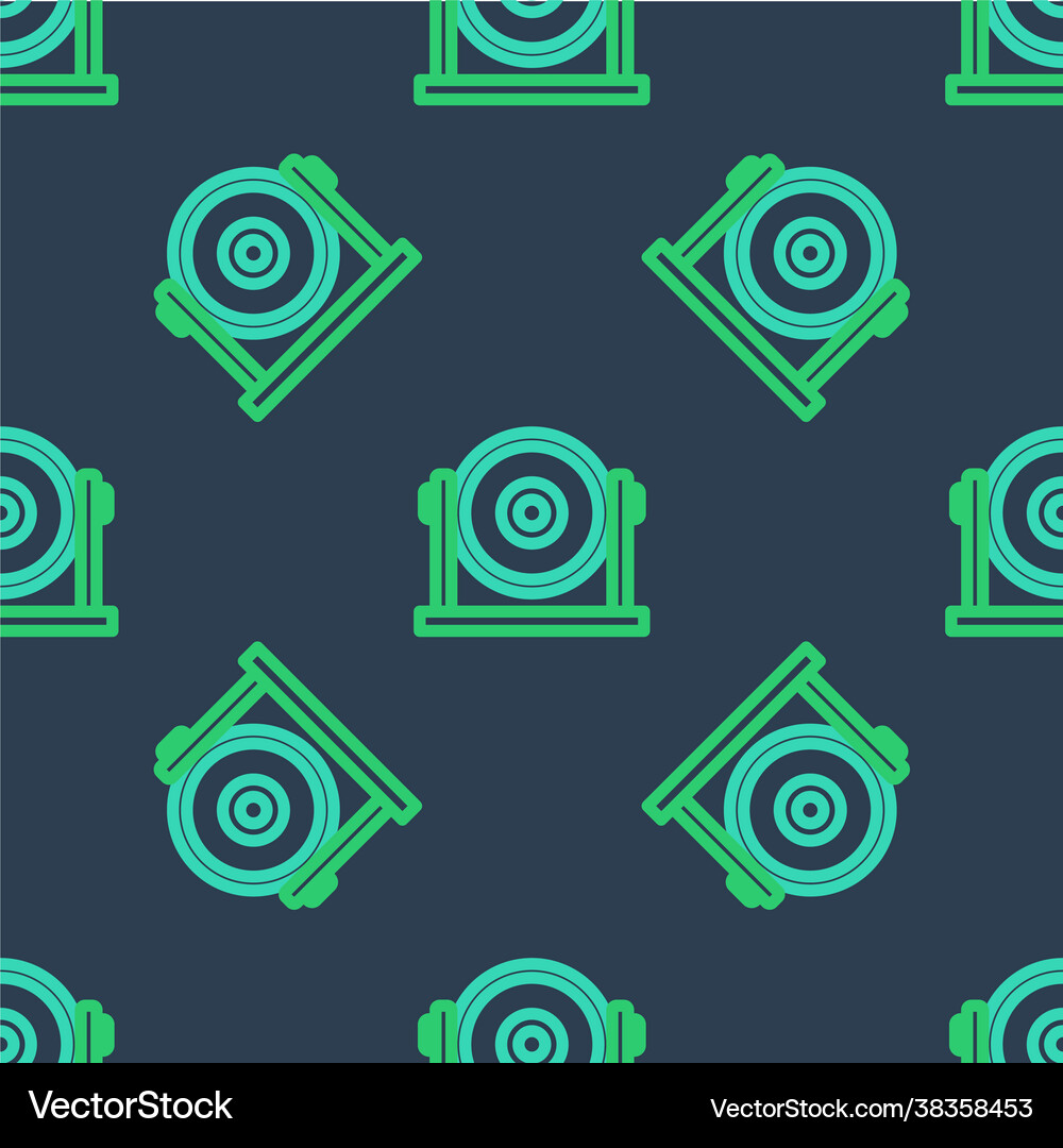Line gong musical percussion instrument circular Vector Image