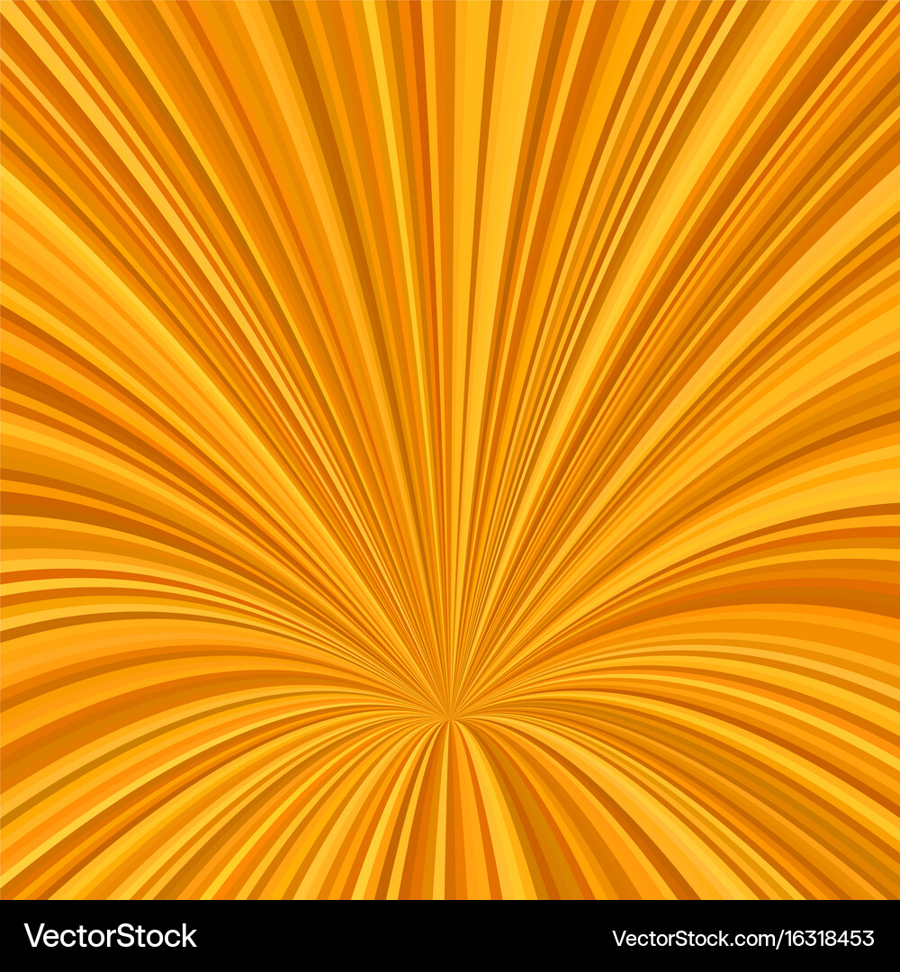 Orange curved ray burst background - graphic from Vector Image