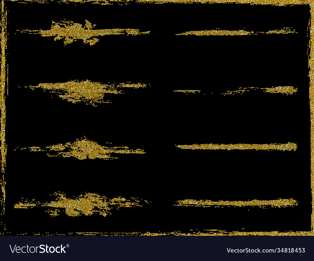 Set grunge brush strokes Royalty Free Vector Image