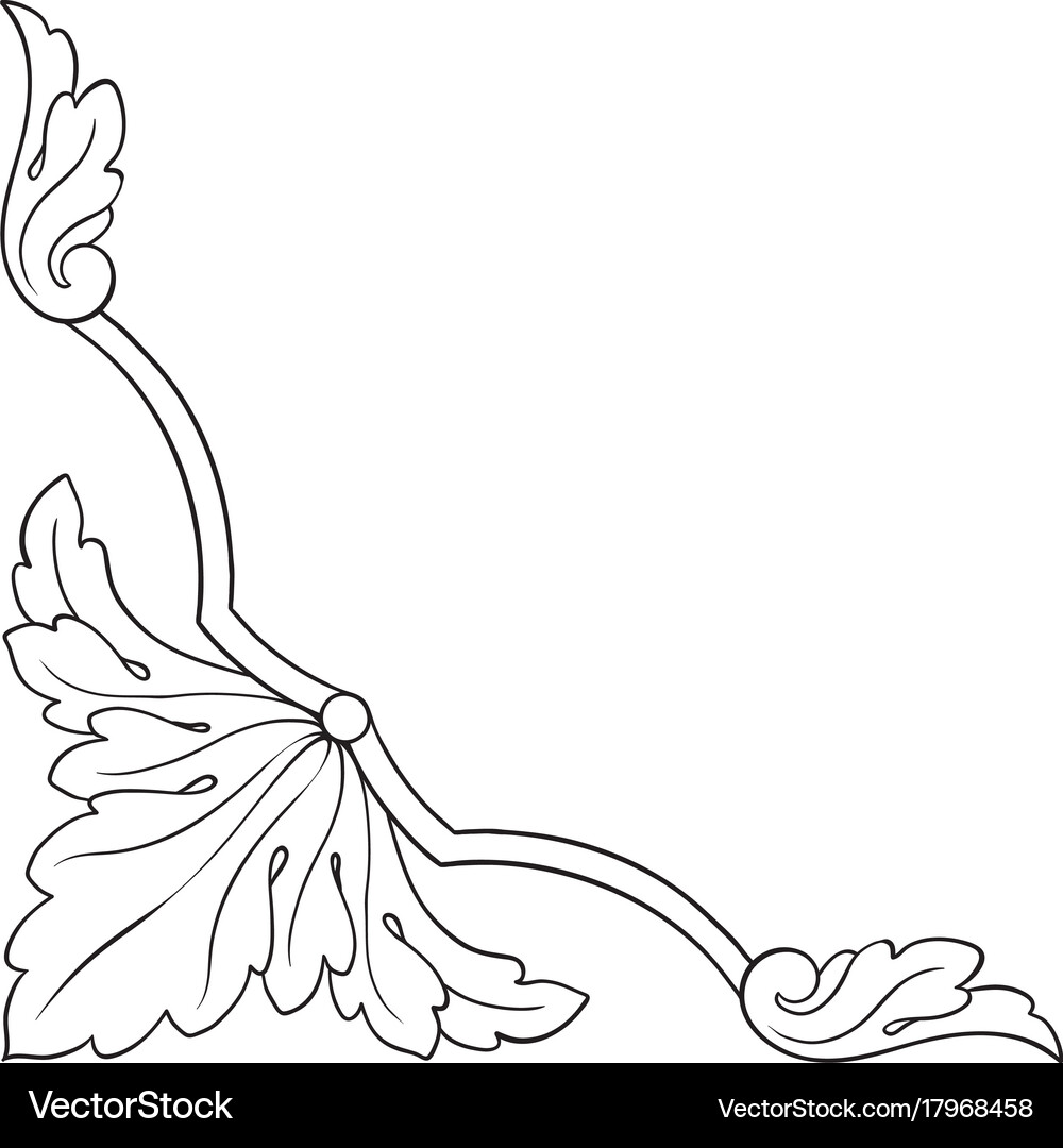Baroque Filigree Ornament Royalty Free Vector Image