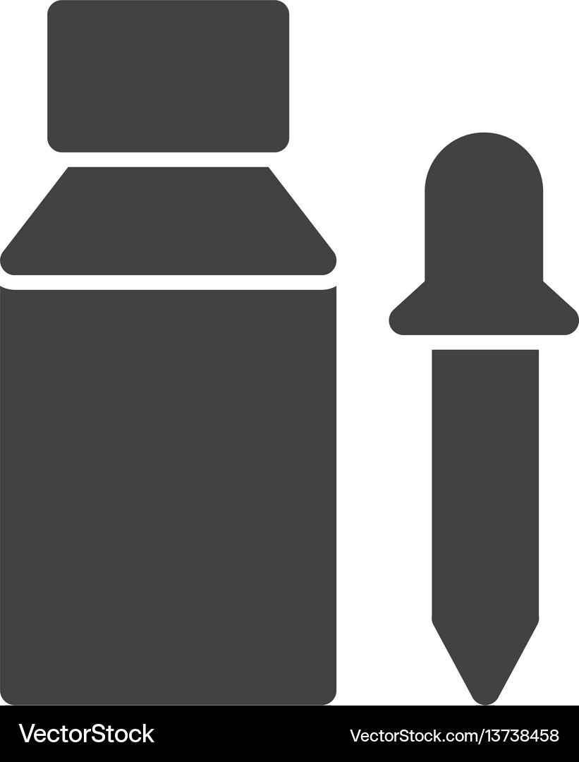 Bottle and dropper Royalty Free Vector Image - VectorStock