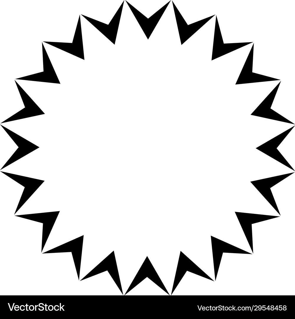 Creative geometric sun circle concept rays out of Vector Image