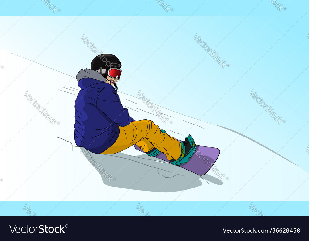 Girl snowboarder Royalty Free Vector Image - VectorStock