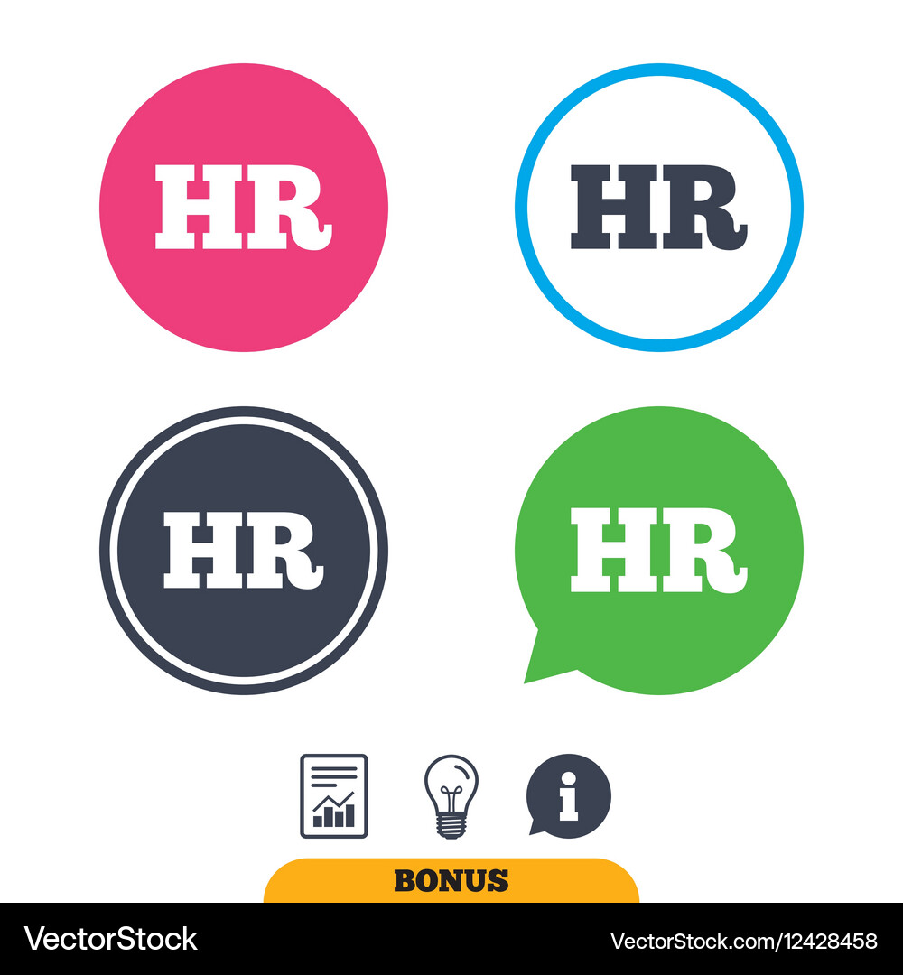 Human resources sign icon hr symbol Royalty Free Vector