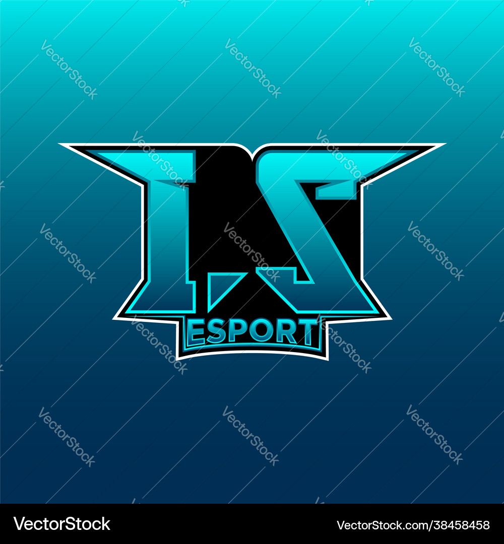 Is initial gaming logo esports geometric designs Vector Image