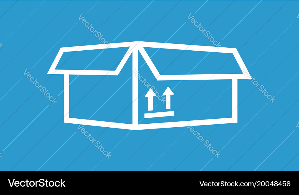 Packaging box icon with arrow symbol shipping Vector Image