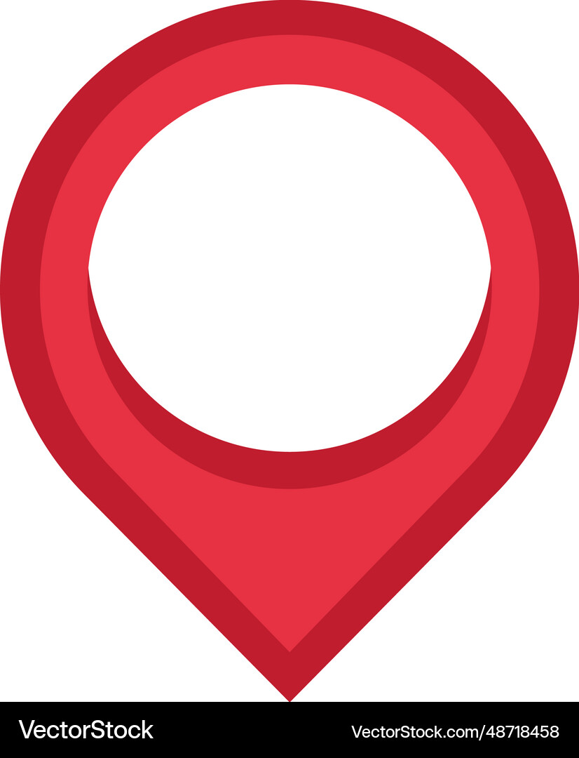 Pin icon location pictogram Royalty Free Vector Image