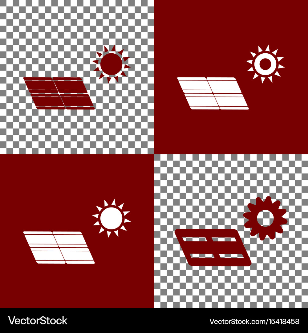 Solar energy panel eco trend concept sign Vector Image