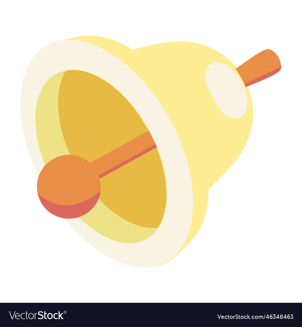 Bell ring ringing flat Royalty Free Vector Image