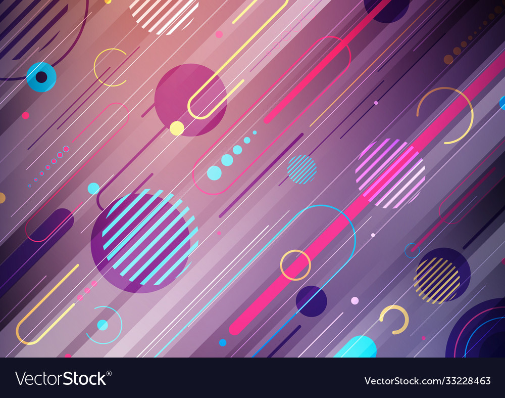 Creative abstract dynamic geometric elements Vector Image