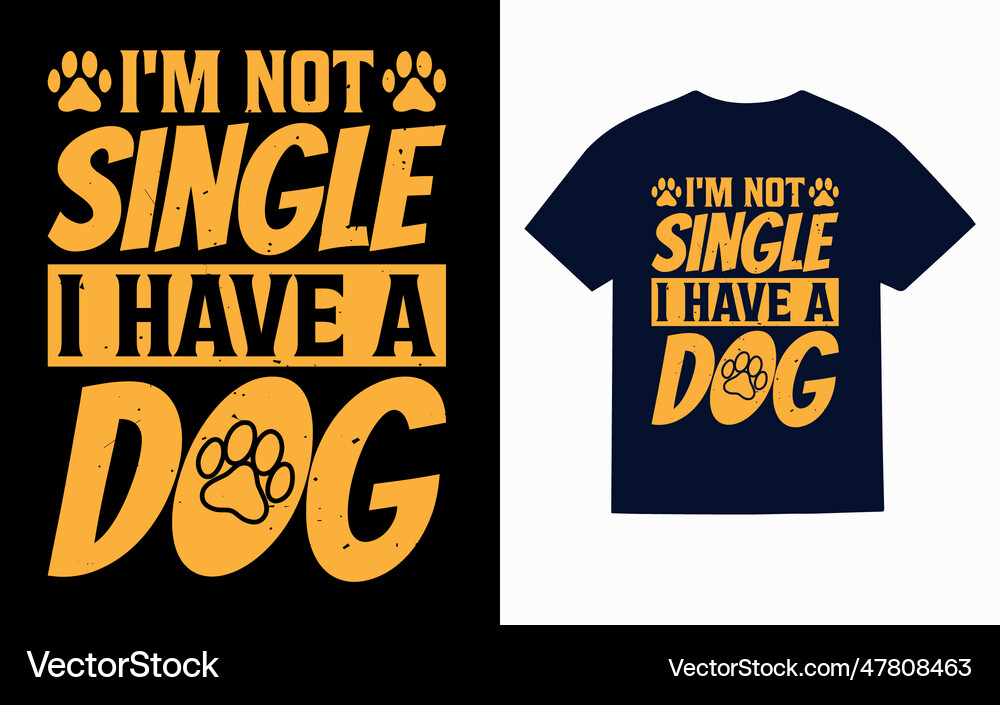 Dog typography t-shirt design Royalty Free Vector Image