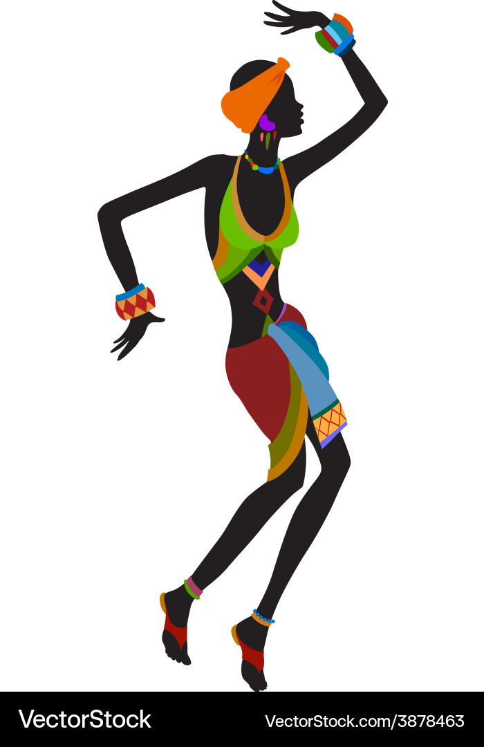 Ethnic dance african woman Royalty Free Vector Image