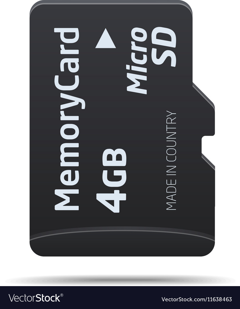 Micro sd memory card Royalty Free Vector Image