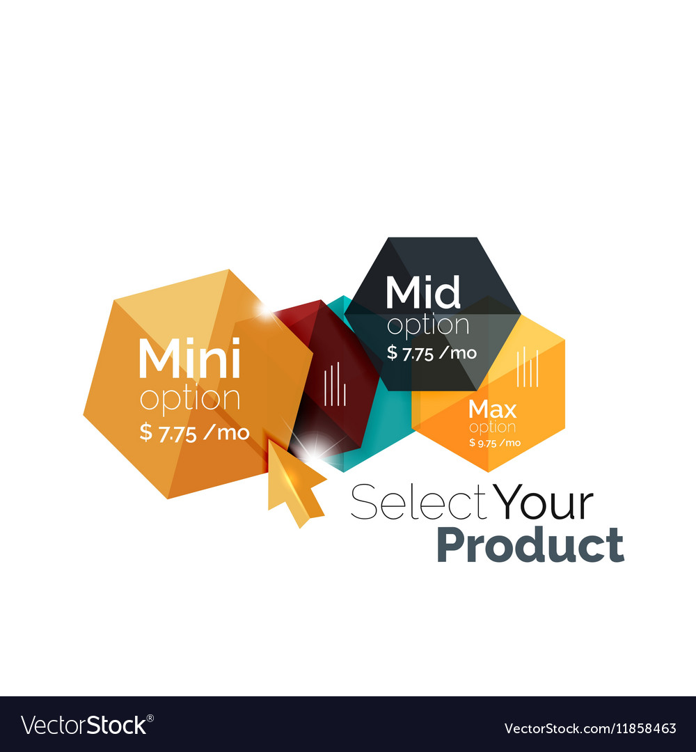 Option select template Royalty Free Vector Image