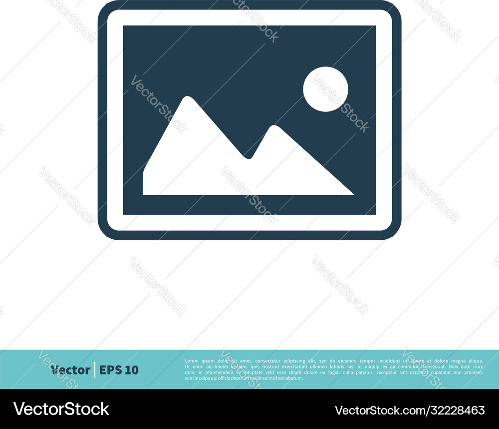 Photo picture image icon logo template design eps Vector Image
