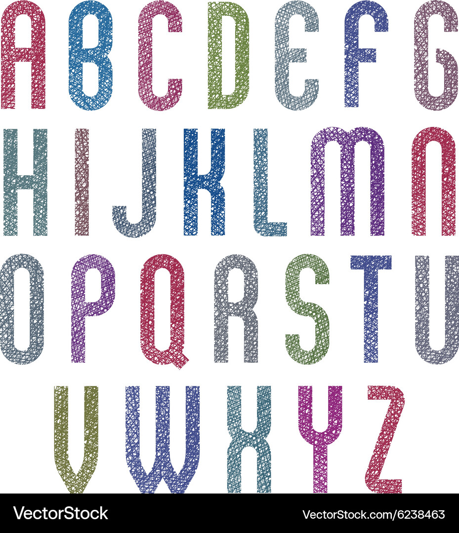Retro style tall condensed rounded font with hand Vector Image