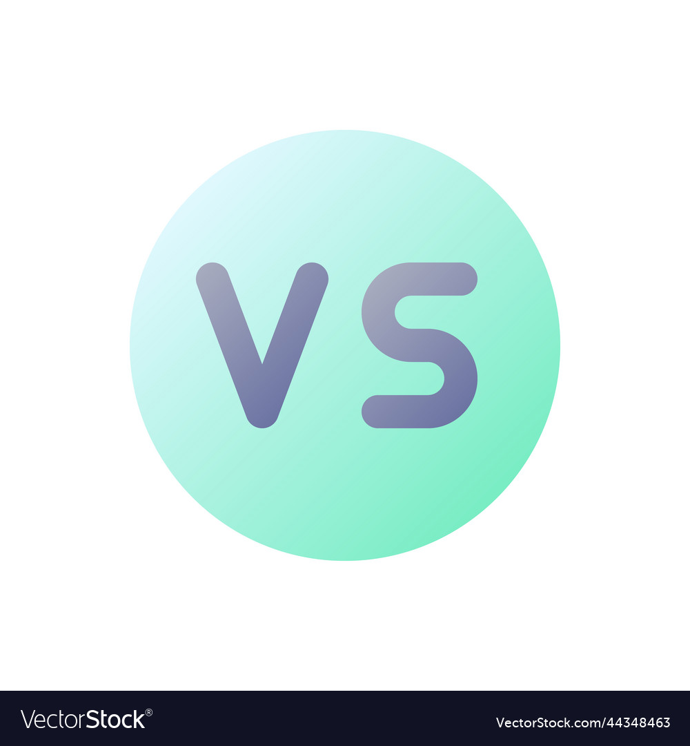 Versus button pixel perfect flat gradient color Vector Image Versus button pixel perfect flat gradient color Vector Image