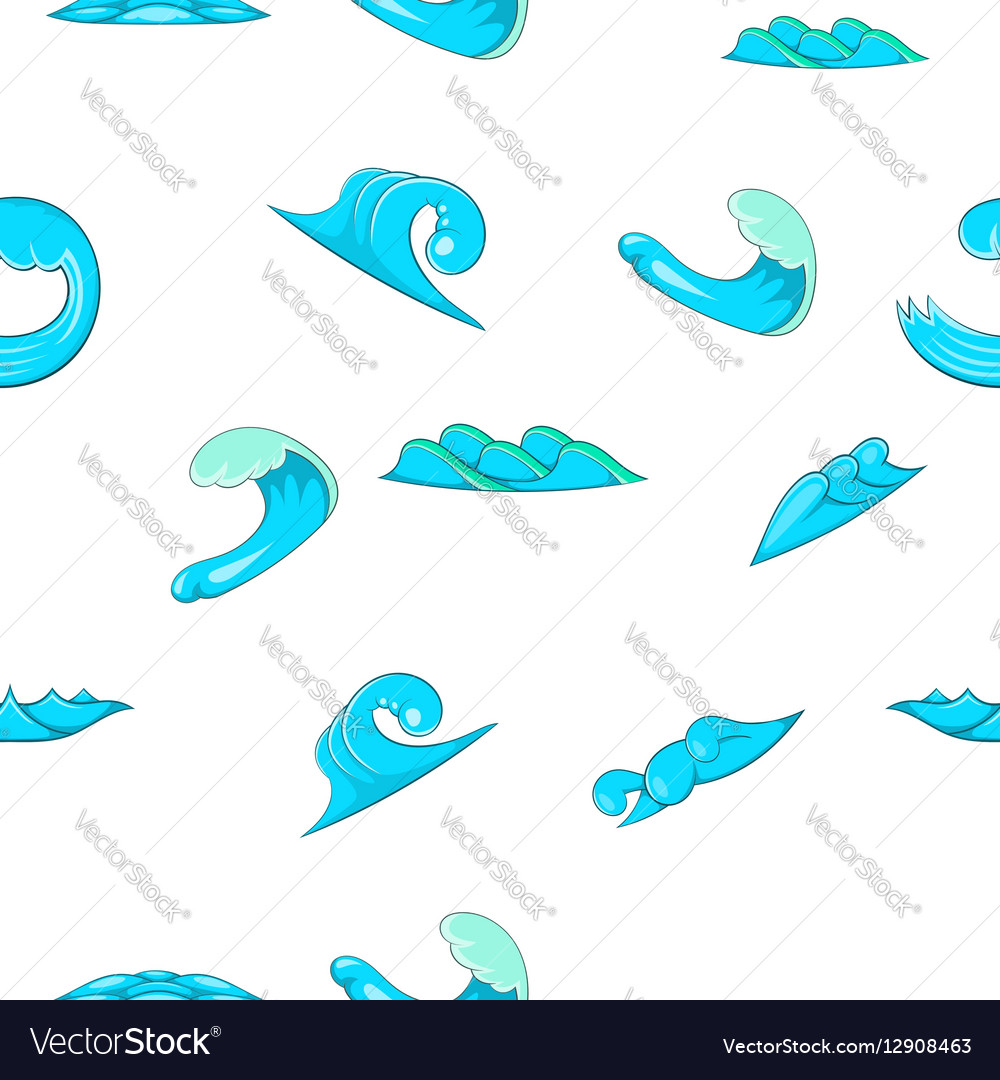 Wave pattern cartoon style Royalty Free Vector Image