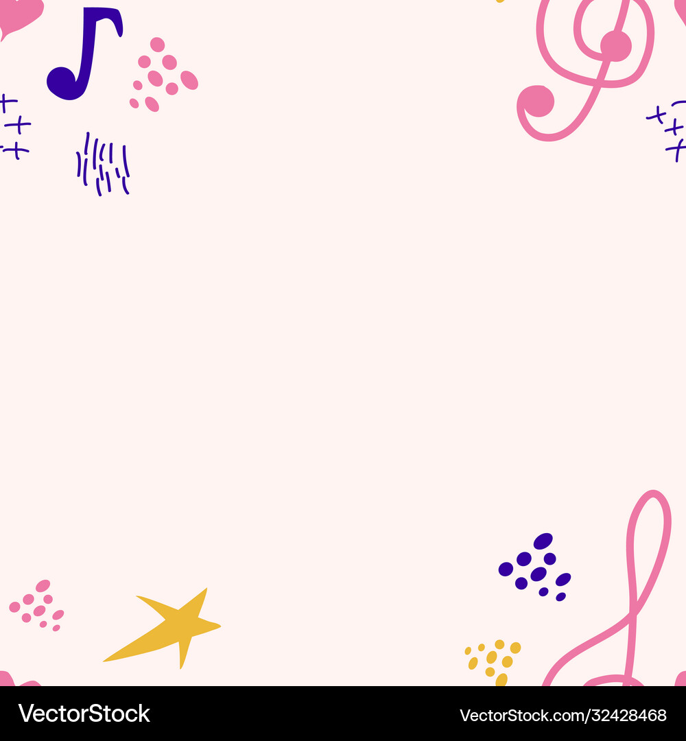 Abstract music notes seamless pattern background Vector Image