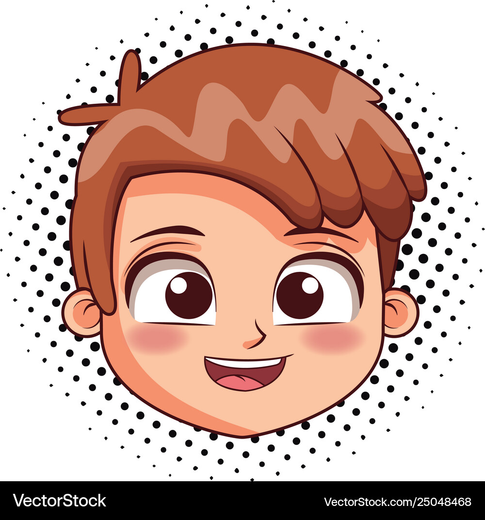 Boy face cartoon Royalty Free Vector Image - VectorStock
