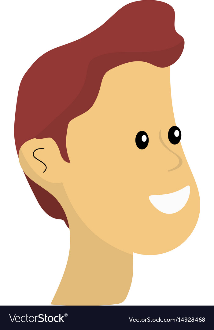 Happy And Nice Head Man With Hairstyle Royalty Free Vector