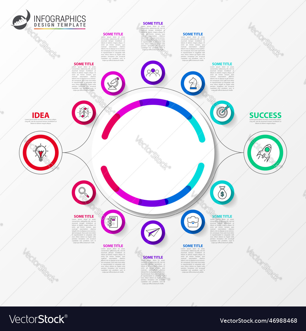 Infographic design template 2 different paths Vector Image