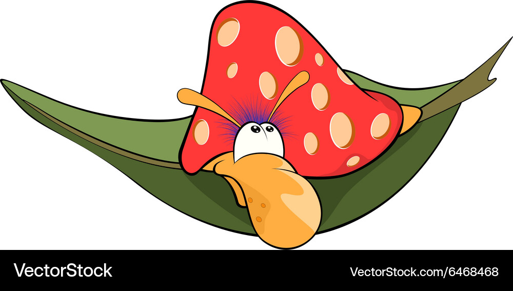 Malicious snail the monster cartoon Royalty Free Vector