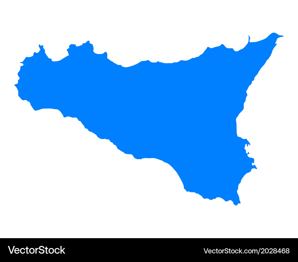 Map of sicily Royalty Free Vector Image - VectorStock