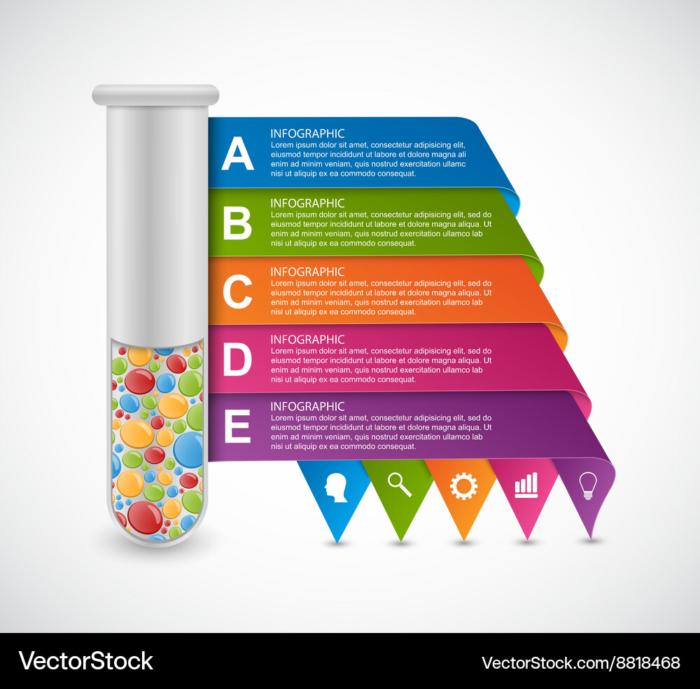Modern infographic on science and medicine Vector Image